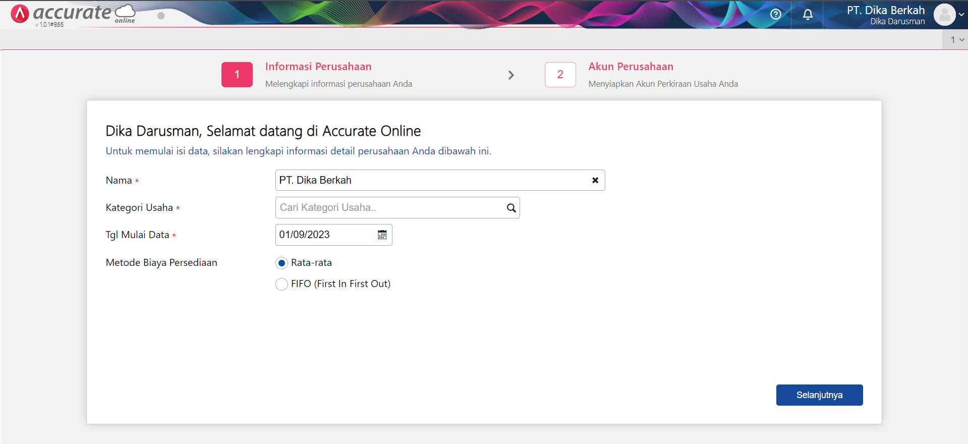 Cara Setup Awal Database Accurate Online - akuntansisoftware.co.id